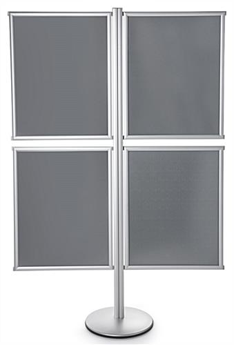 4-Frame Floor Poster Display Stand | 22” x 28” Graphic Holders