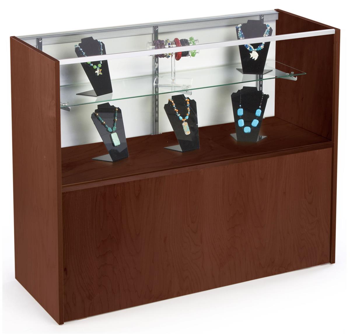Counter Showcase | Half Vision Display with Cherry Finish