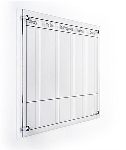 Custom Printed Dry Erase Board | 36” x 24” Clear Acrylic