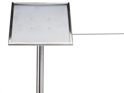 Museum Barrier Signage Plate | 60-Degree 8.5 x 11 Silver Frame