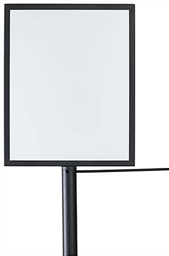 Stanchion Label Frame | 8.5 x 11 Black Frame