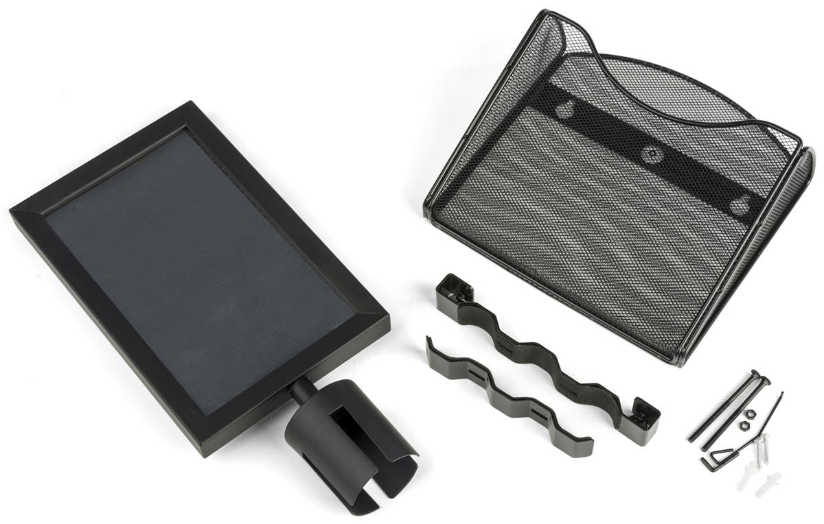 Metal Mesh Pocket w/ Mounting Bracket for QueuePole.Economy Line