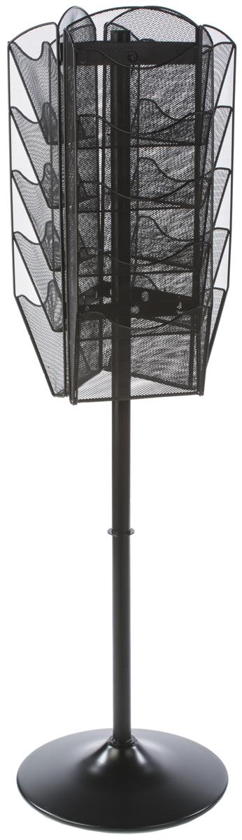 Spinning Mesh Magazine Rack | Three Sided