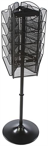 Spinning Mesh Magazine Rack | Three Sided