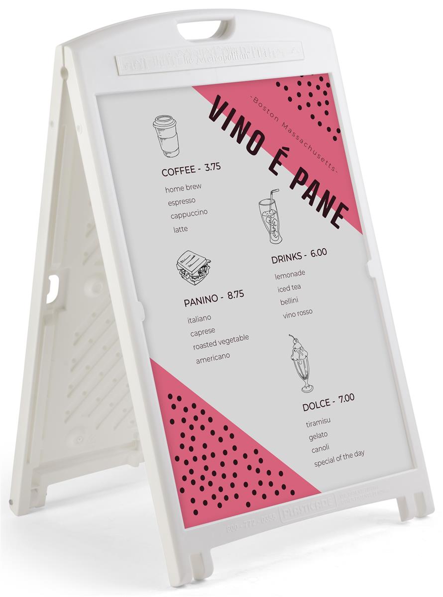 24 x 36 Printed Sidewalk Sign | Carrying Handle & Wheels