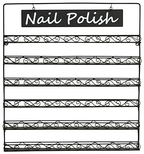 Hanging Nail Polish Rack with 6 Shelves Holds up to (102) Bottles