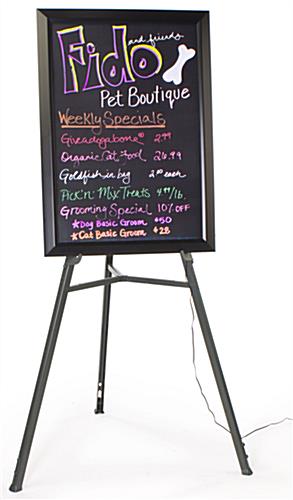 Neon Writing Board with Lighting Effects w/ Markers & Easel