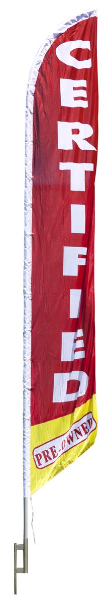 Certified Car Dealer Flag | Red & Yellow Scheme