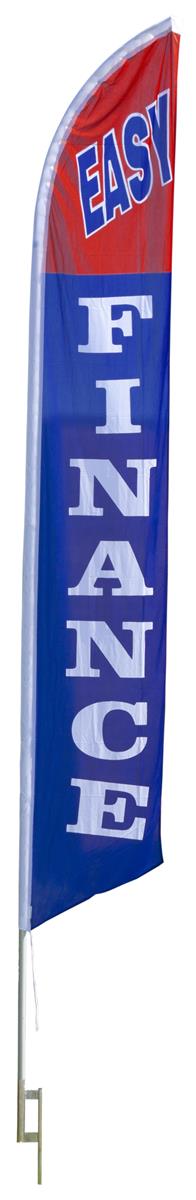 Easy Finance Swooper Flag | Outdoor Banner w/ Ground Spike