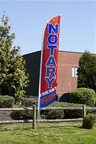 Notary Flag | Outdoor Banner Display w/ Ground Spike