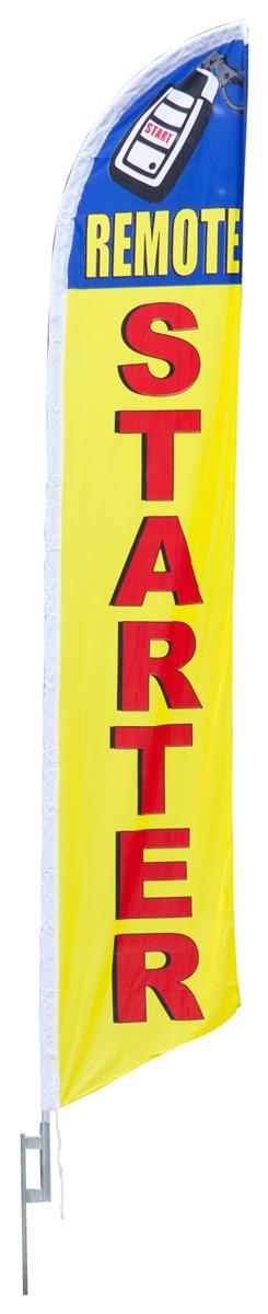 Remote Starter Feather Flag | Auto Body Outdoor Banner