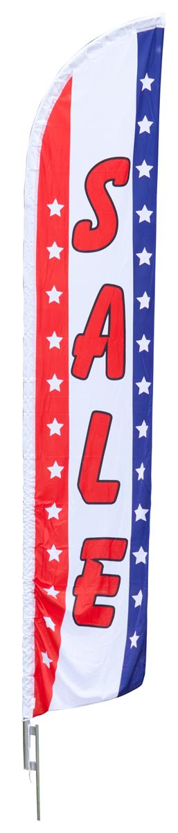 Patriotic Sale Flag | Colorful Banner with Advertising Message
