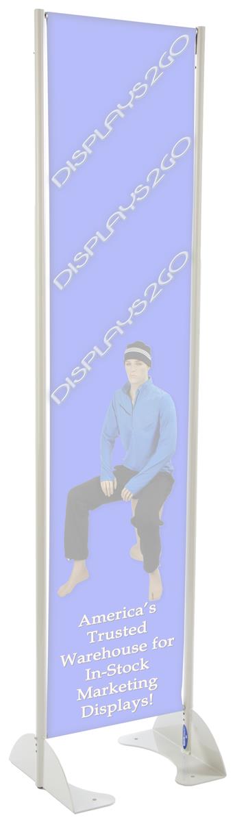 16” x 72” Gray Permanent Banner Stand |Graphics Sold Separately