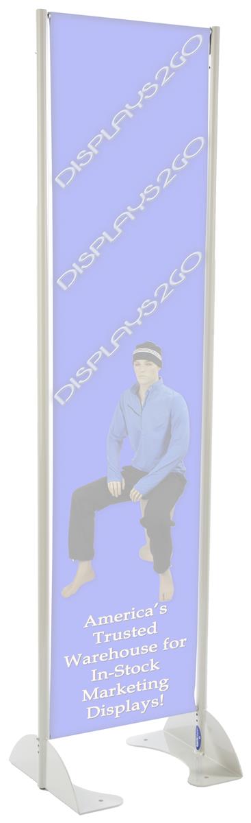 18” x 72” Gray Permanent Banner Stand | Graphic Sold Separately