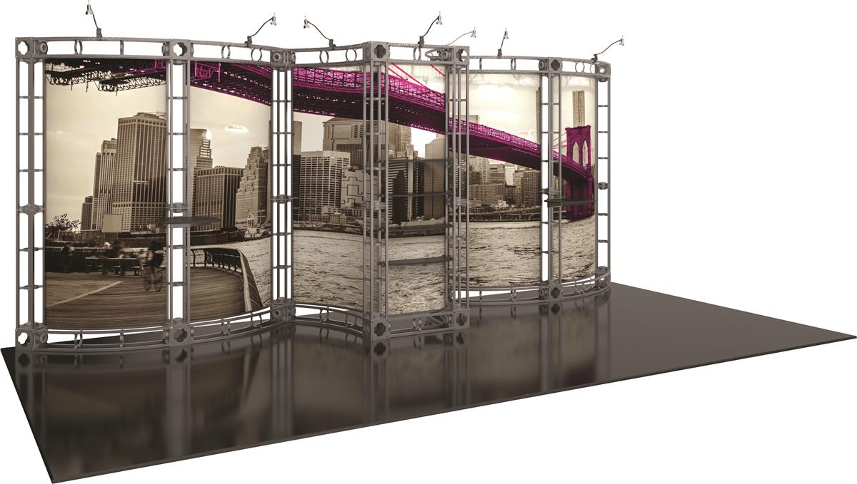 Portable Trade Show Display Truss System | 21-Piece Set w/Lights