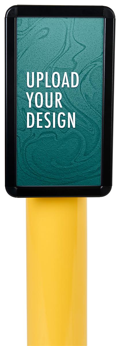 Custom Printed Graphics for Bollard Sign Frame