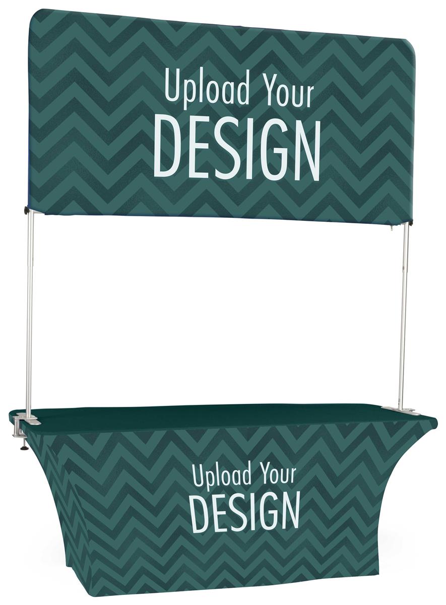 6’ Trade Show Table & Header | Double Sided Graphics