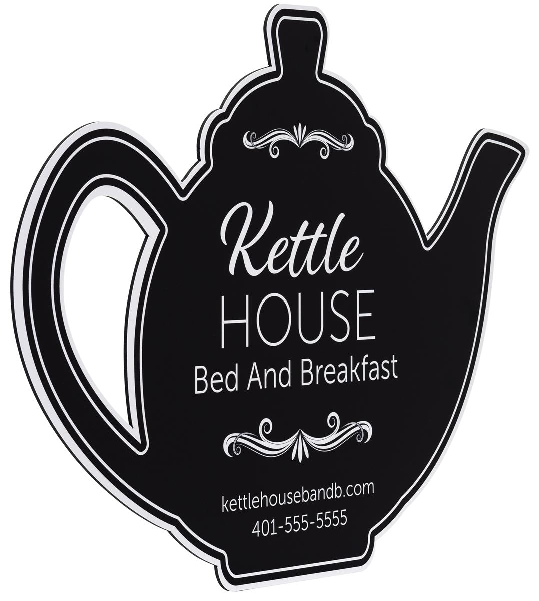 22" x 28" Custom Cut Wall Mounted Outdoor Sign | UV Printed Cube