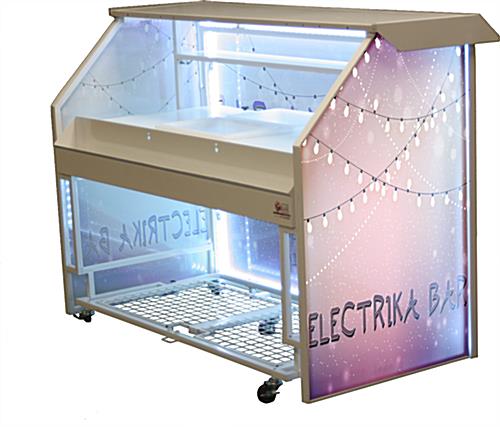 Custom Graphic LED 65” Portable Bar | Adjustable Lights
