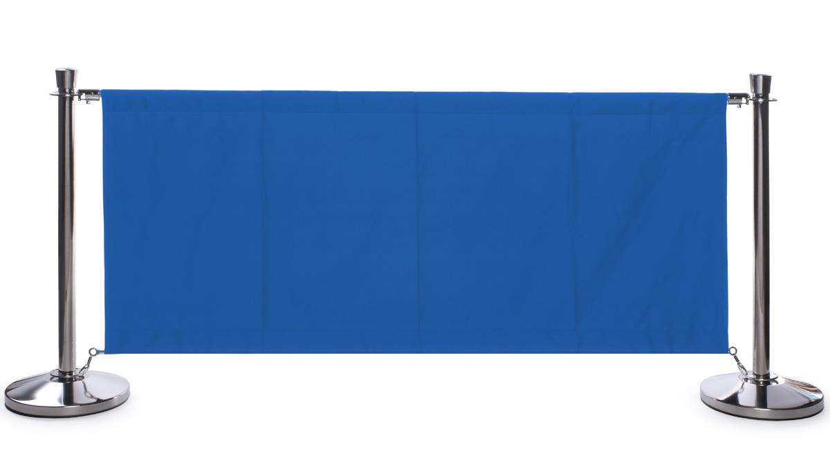 Cafe Banner | Blue Panels with Stanchions
