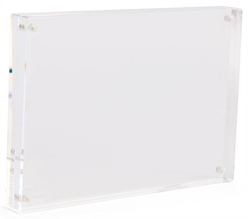 Recycled Magnetic Acrylic Frame | Tabletop Display Block