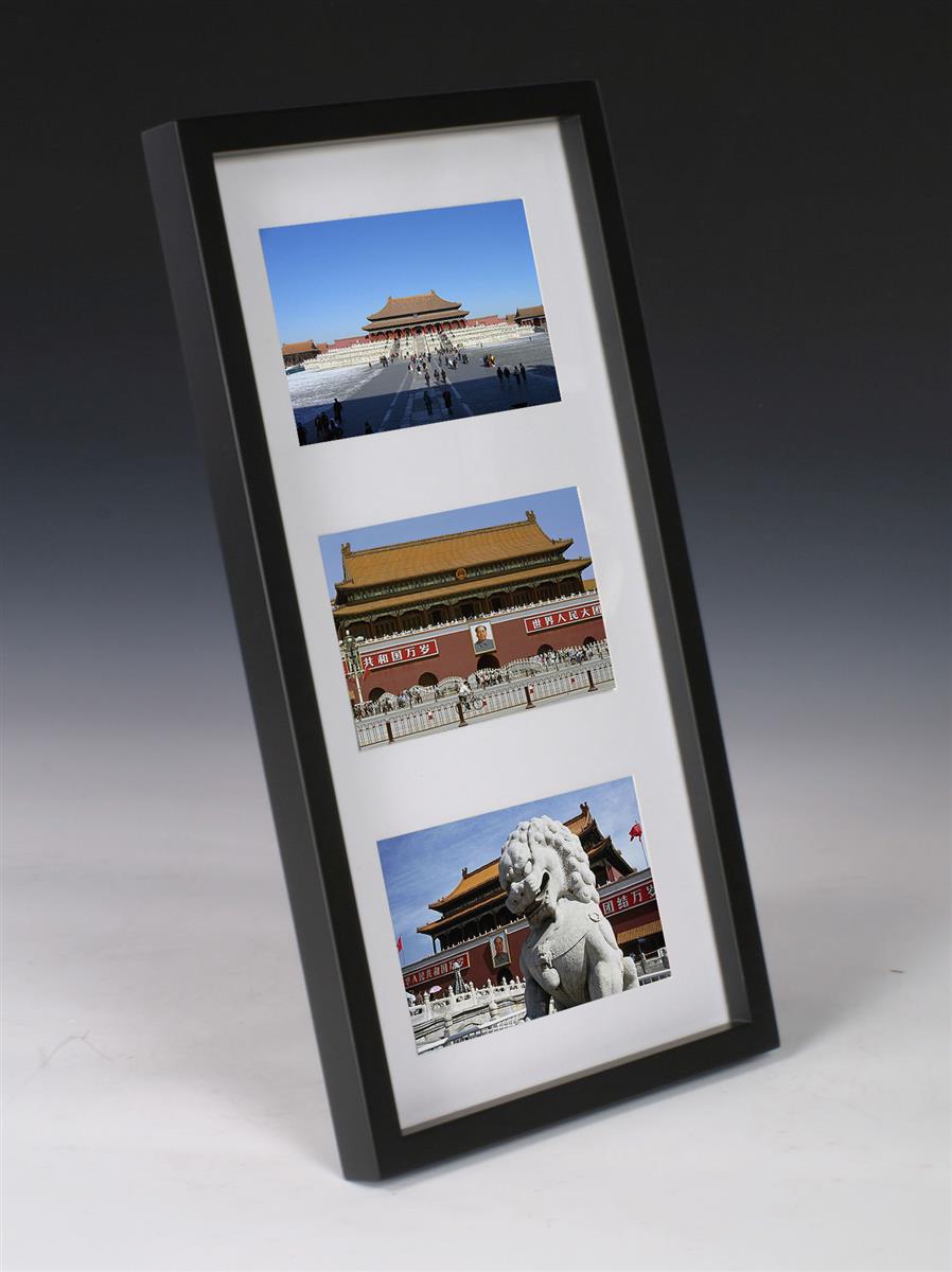 Space Saving Photo Frames - (3) 4 x 6 Openings