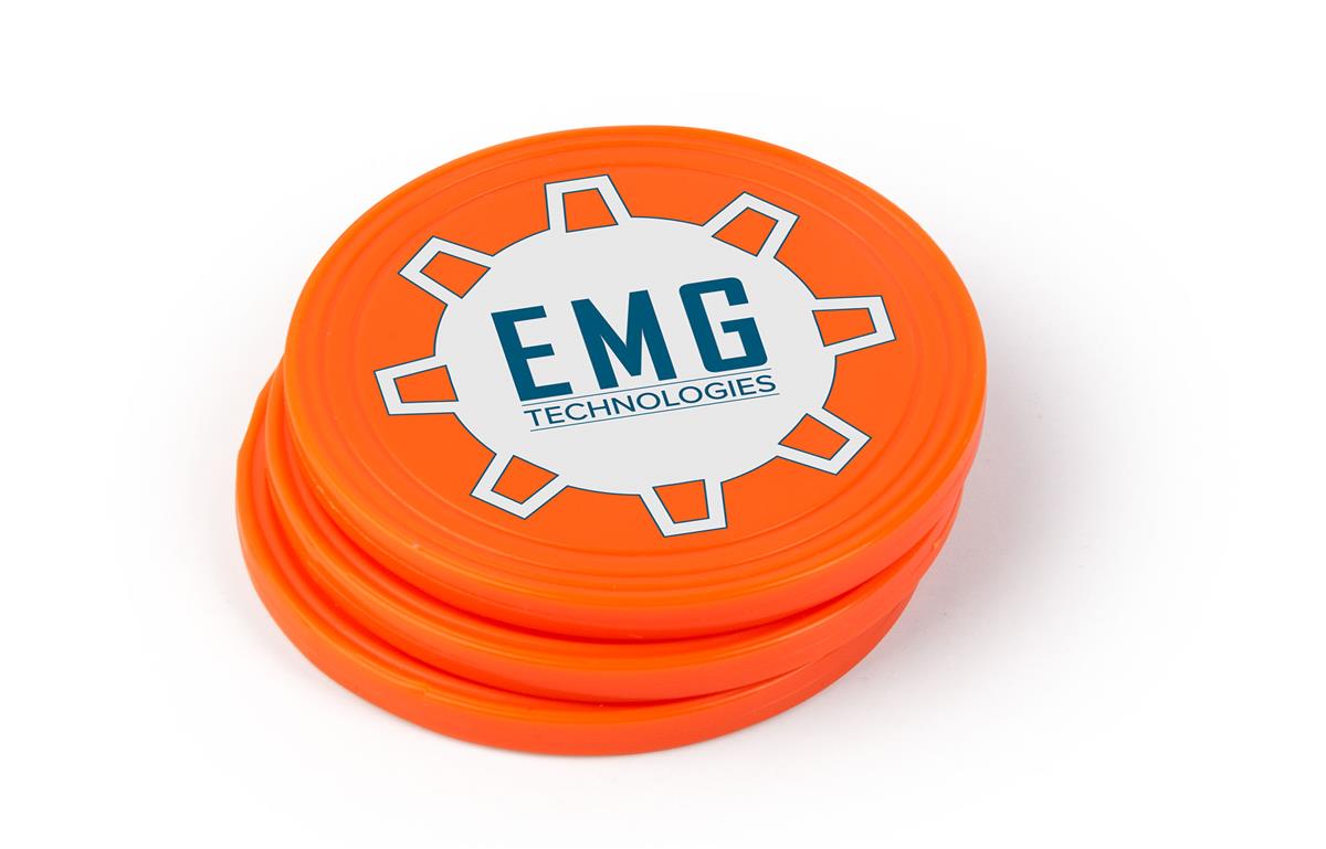 Mini Prize Drop Custom Game Pucks | Tradeshow Puck Set