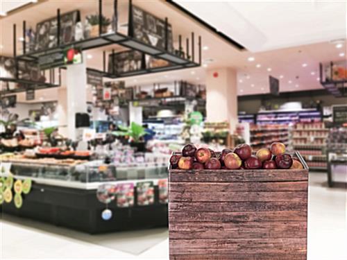 Rustic Printed Corrugated Retail Bin | Removable 4” Tray