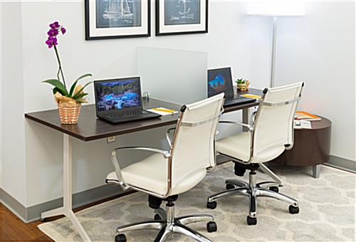 Desktop Privacy Partition Screen | 15" x 30" Glass Modesty Panel