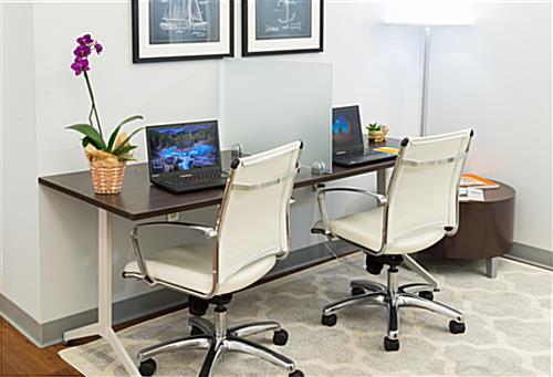 Desk Mounted Privacy Partition Panel | 18" x 30" Glass Barrier