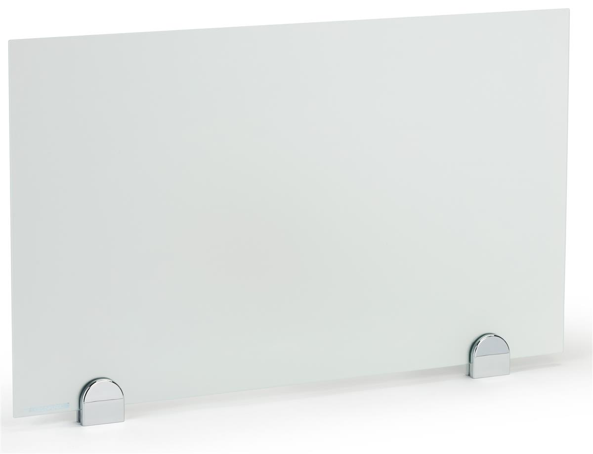 Desk Mounted Privacy Partition Panel | 18" x 30" Glass Barrier