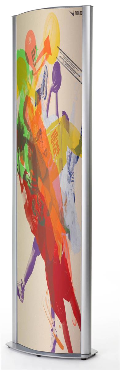 18 x 72 Totem Display - Snap Open Rails and Swing Lens