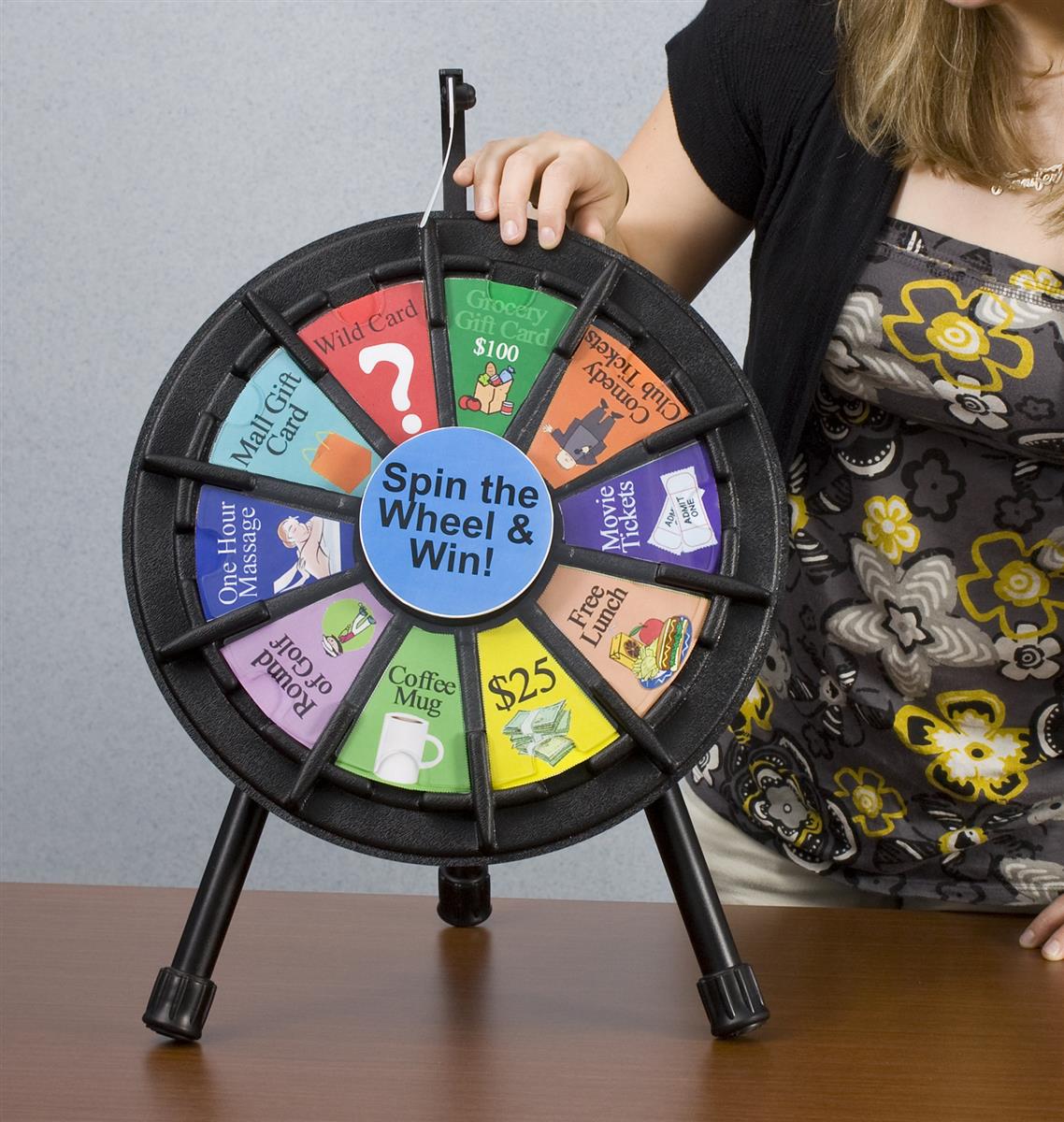 MicroMini Prize Wheel | Micro - Tabletop with Printout Slots