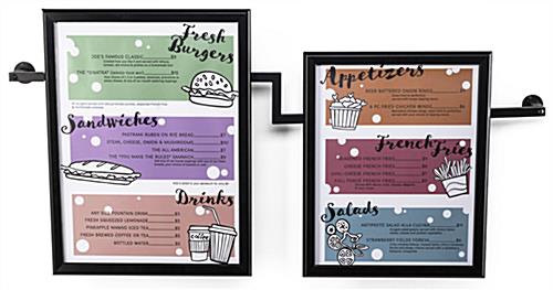 Floating Snap Open Poster Frame | Black Powder Coated Finish