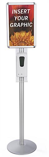 Sanitizing Stand | Automatic Touch-Free Dispenser w/ Poster Frame