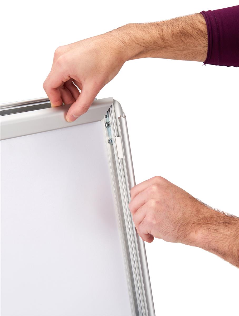 11 x 48 Snap Edge A-Frame Sign | Silver or Faux Wood