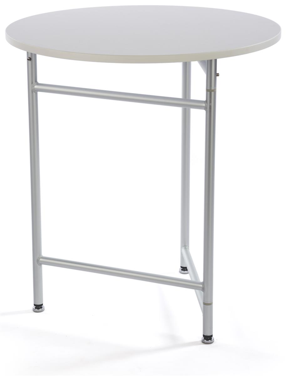 30” Trade Show Cocktail Table | Plastic & Aluminum