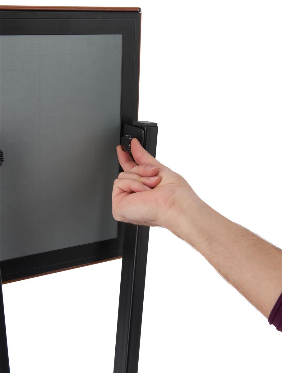 8.5 x 11 Countertop Snap Frame Sign | Silver or Faux Wood