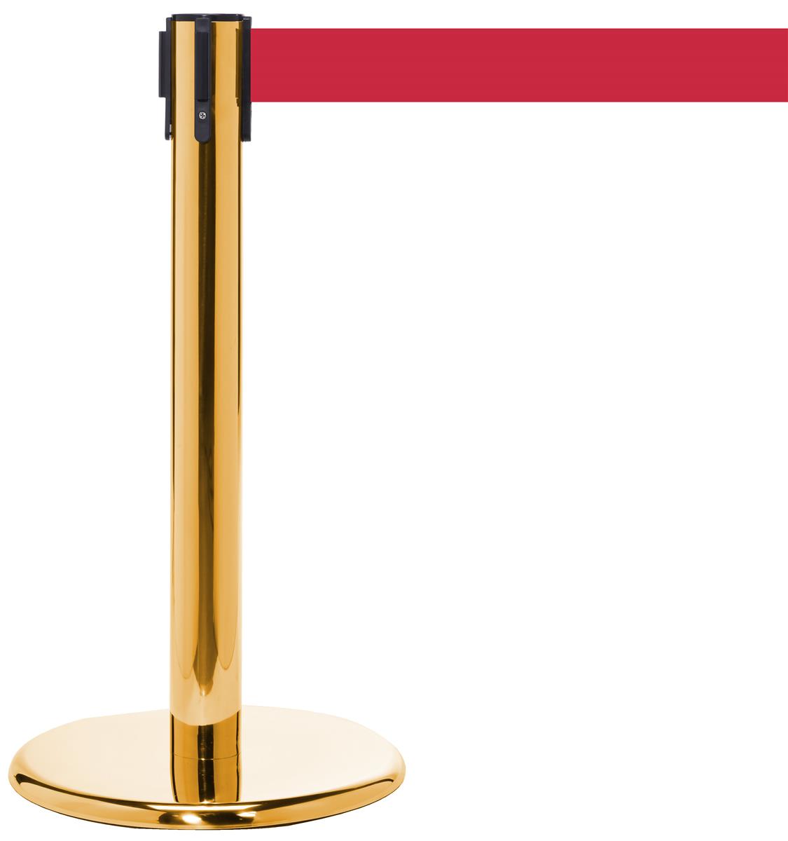 24" Museum Stanchion | Polished Brass Pole