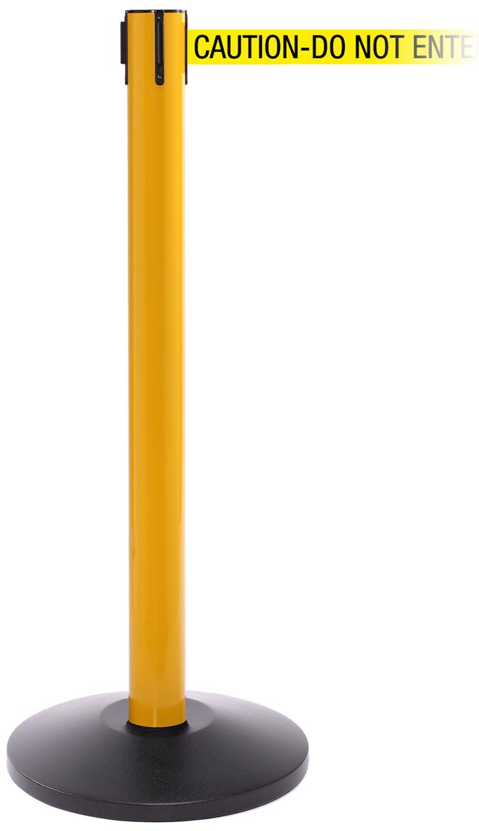 Retractable High Visibility Stanchion | Caution-Do Not Enter Belt