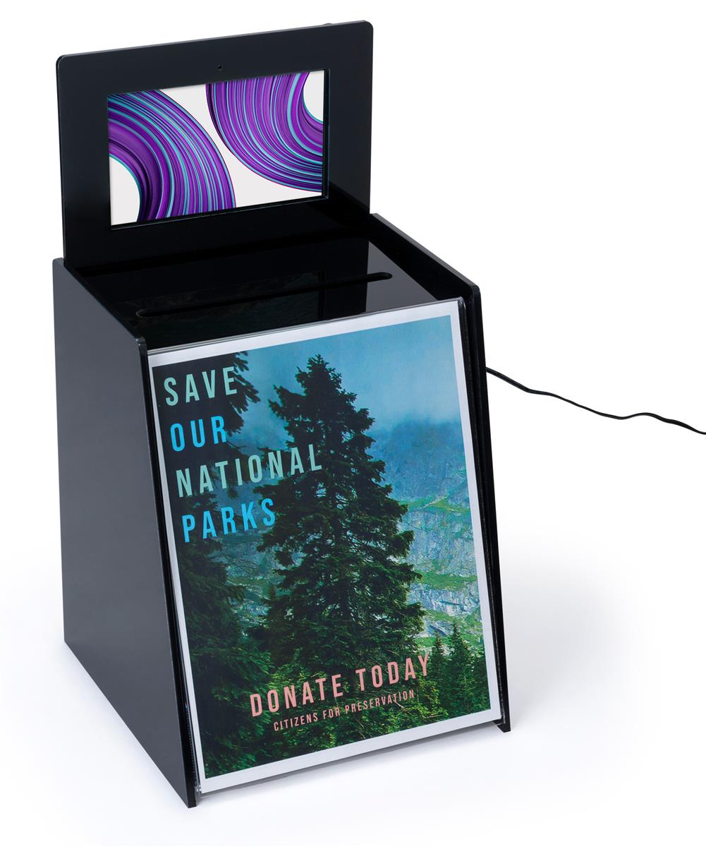 Ballot Suggestion Box with Video Screen | 8.5 x 11 Sign Area