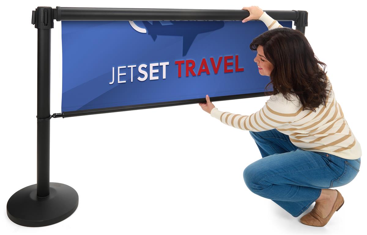 Retractable Banner For Stanchion | Single Sided Custom Graphic