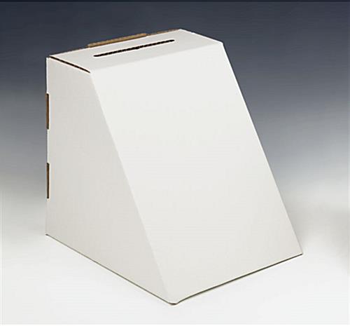 White Cardboard Contest Box | Medium Sized Container