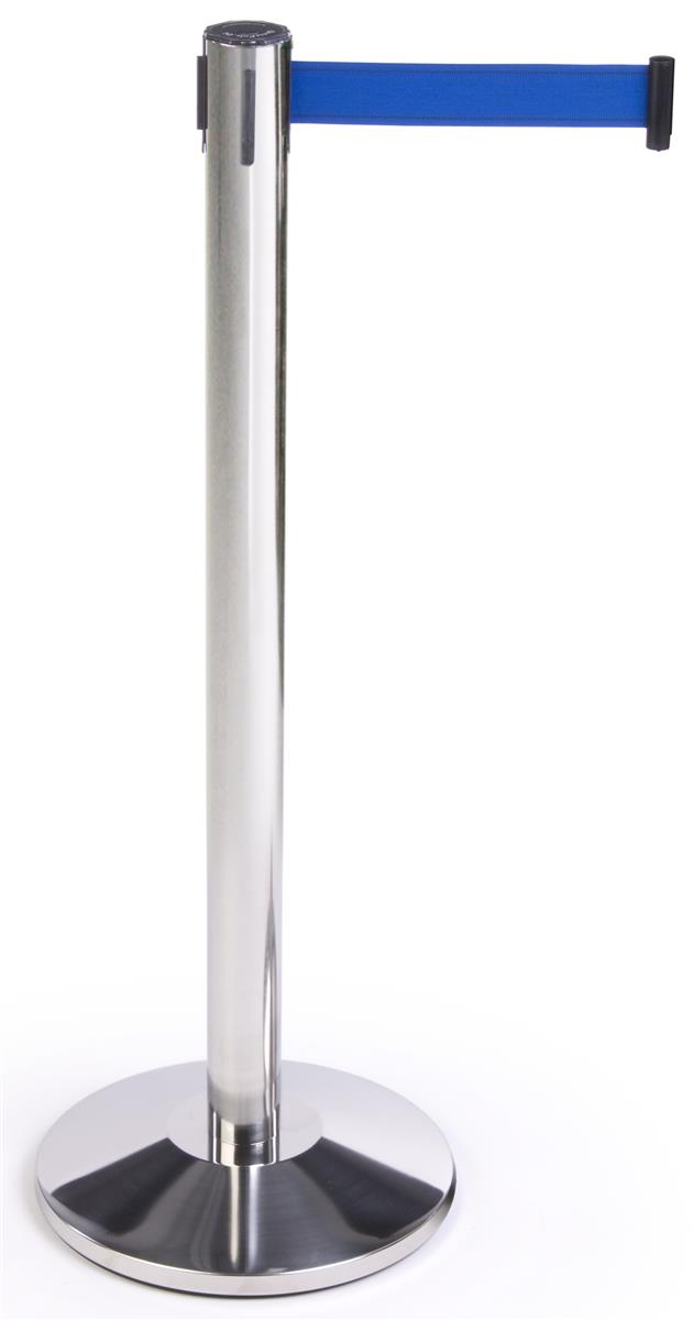 Stanchions | 40" Chrome Post w/ Blue Belt for Events