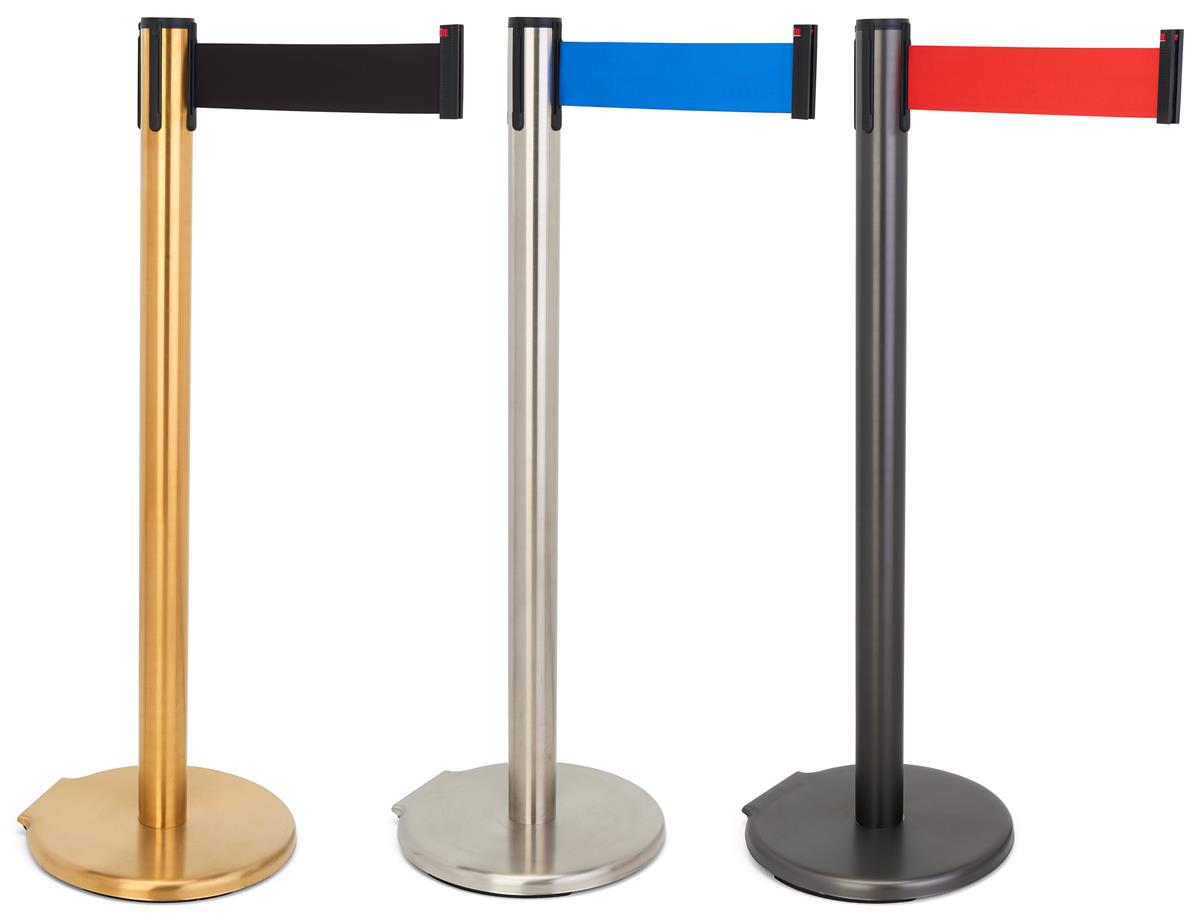 Retractable Belt Stanchions | Multiple Finish and Color Options