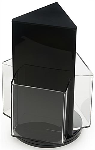 Rotating 3 Pocket Literature Holder | Countertop Display