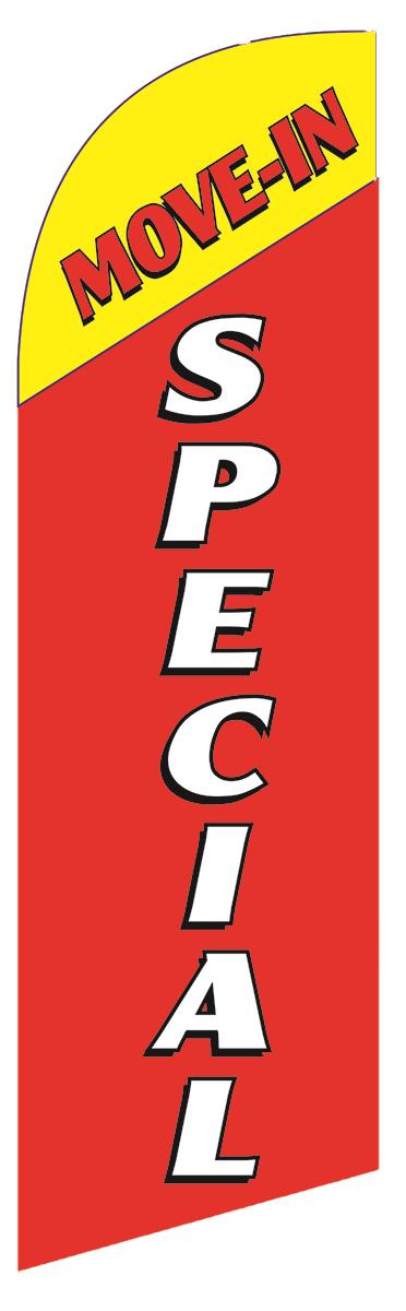 MOVE-IN SPECIAL Red Realtor Flag | Replacement Banner Only
