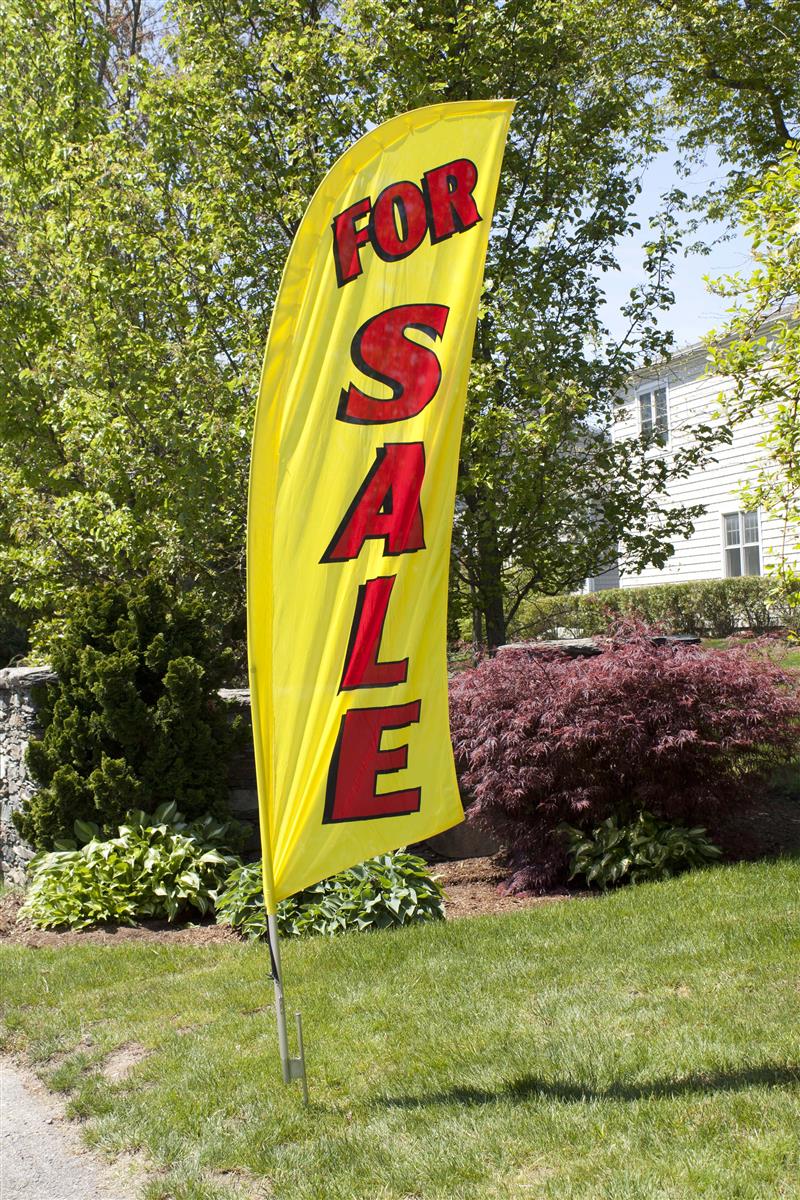 Sale Business Flags | 8' Flag Includes Ground Spike