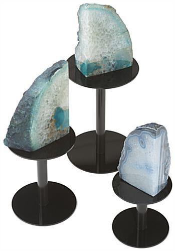 Countertop Display Pedestals | Black Acrylic