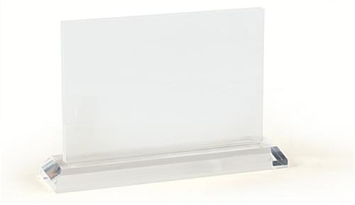 7 x 5 Stand-Up Sign Holder | Tabletop Acrylic Display w/ Base